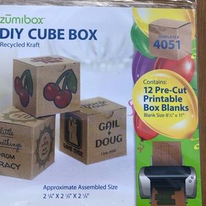 any | Office | Zumibox Diy Cube Box Recycled Kraft Template 45 | Poshmark